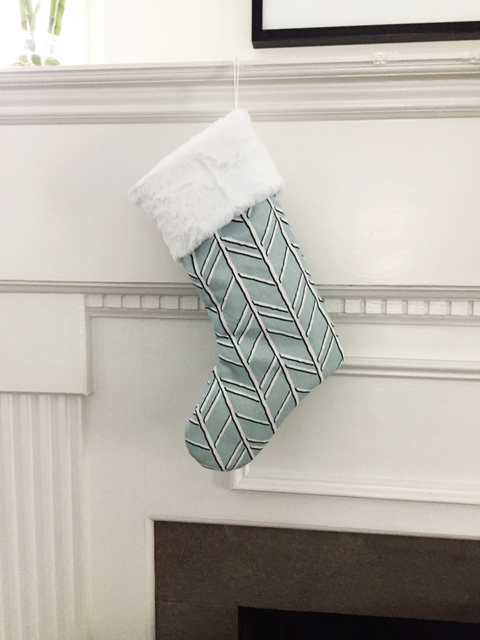Nautical Christmas Stocking, Coastal, Boat Stocking, Navy Sailing Decor ...
