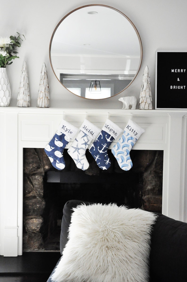 Coastal Christmas Decorations, Beachy Stockings, Whale, Starfish ...