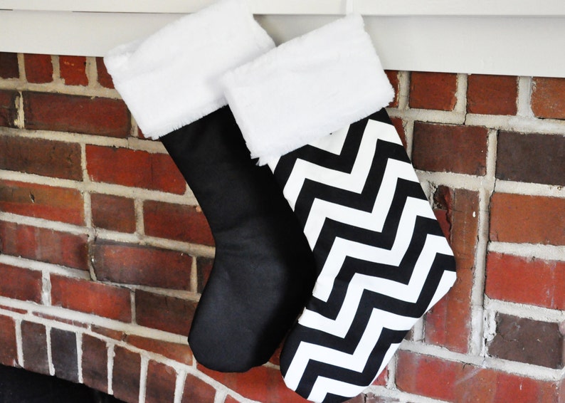 Black Christmas Stocking Solid Black Stocking Personalized - Etsy