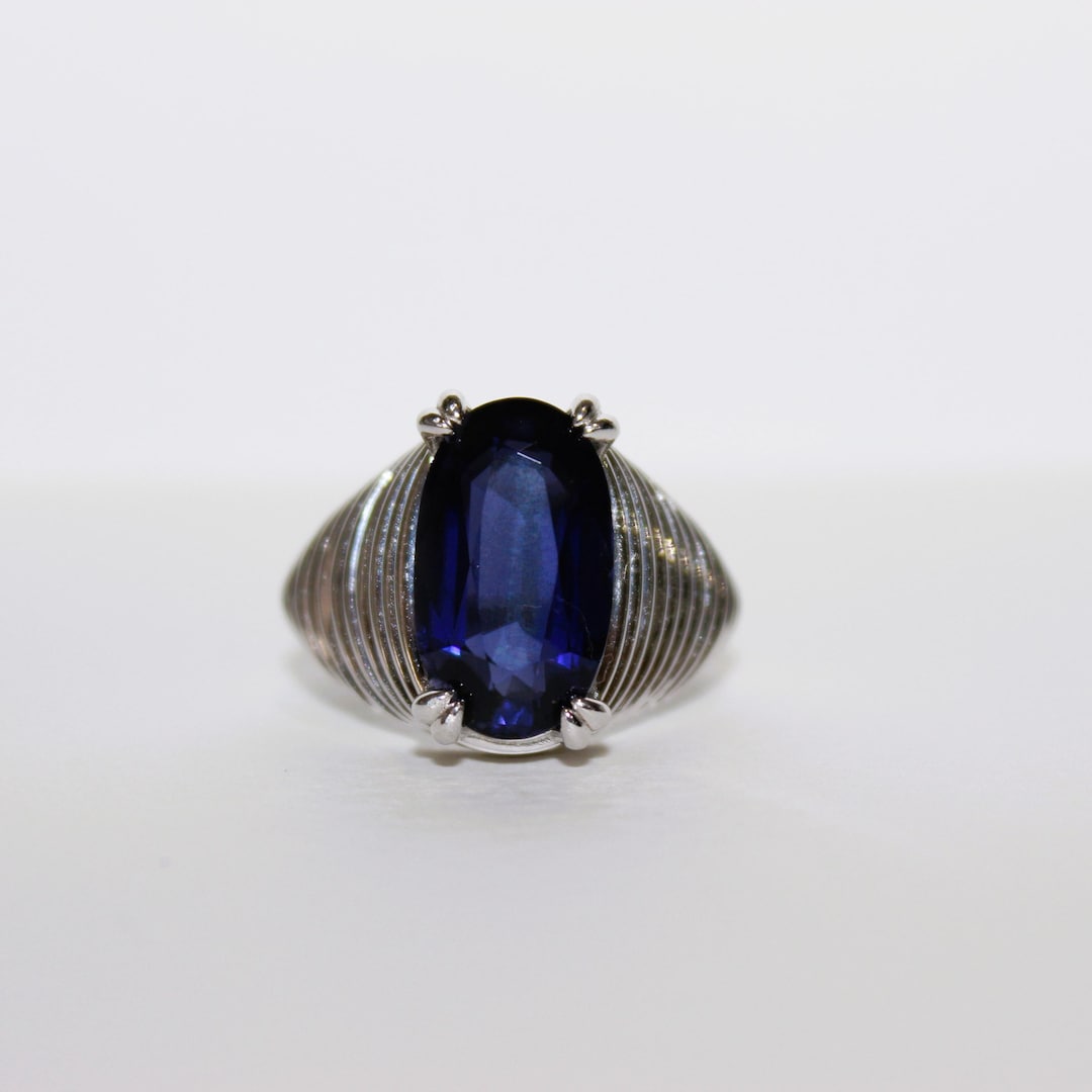 Natural Iolite Sterling Silver Ring | Statement Jewelry - Etsy