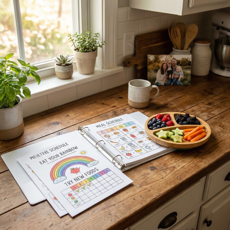 Kids Mealtime Routine Chart Visual Food Schedule for Toddlers Printable ...