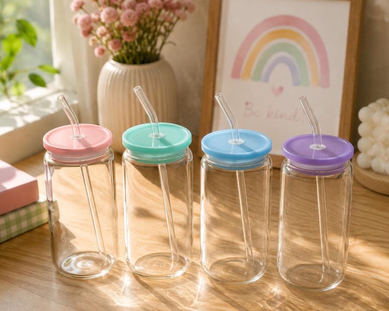 Personalized Cup With Color Lid, Cute DIY Name Cup, Birthday Gift ...