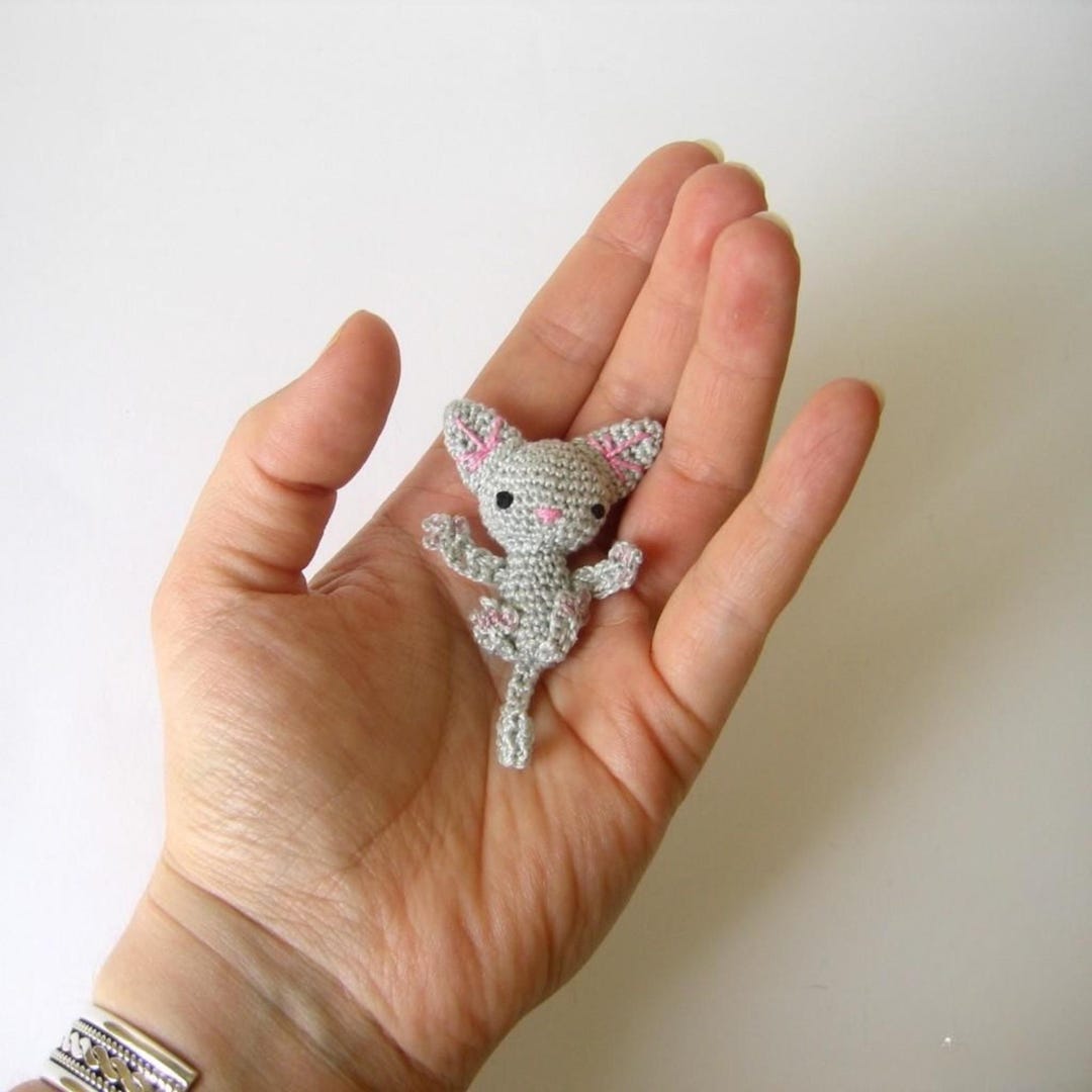 Mini Cat Crochet Pattern | Amigurumi Cat PDF | Tiny Crochet Animal ...