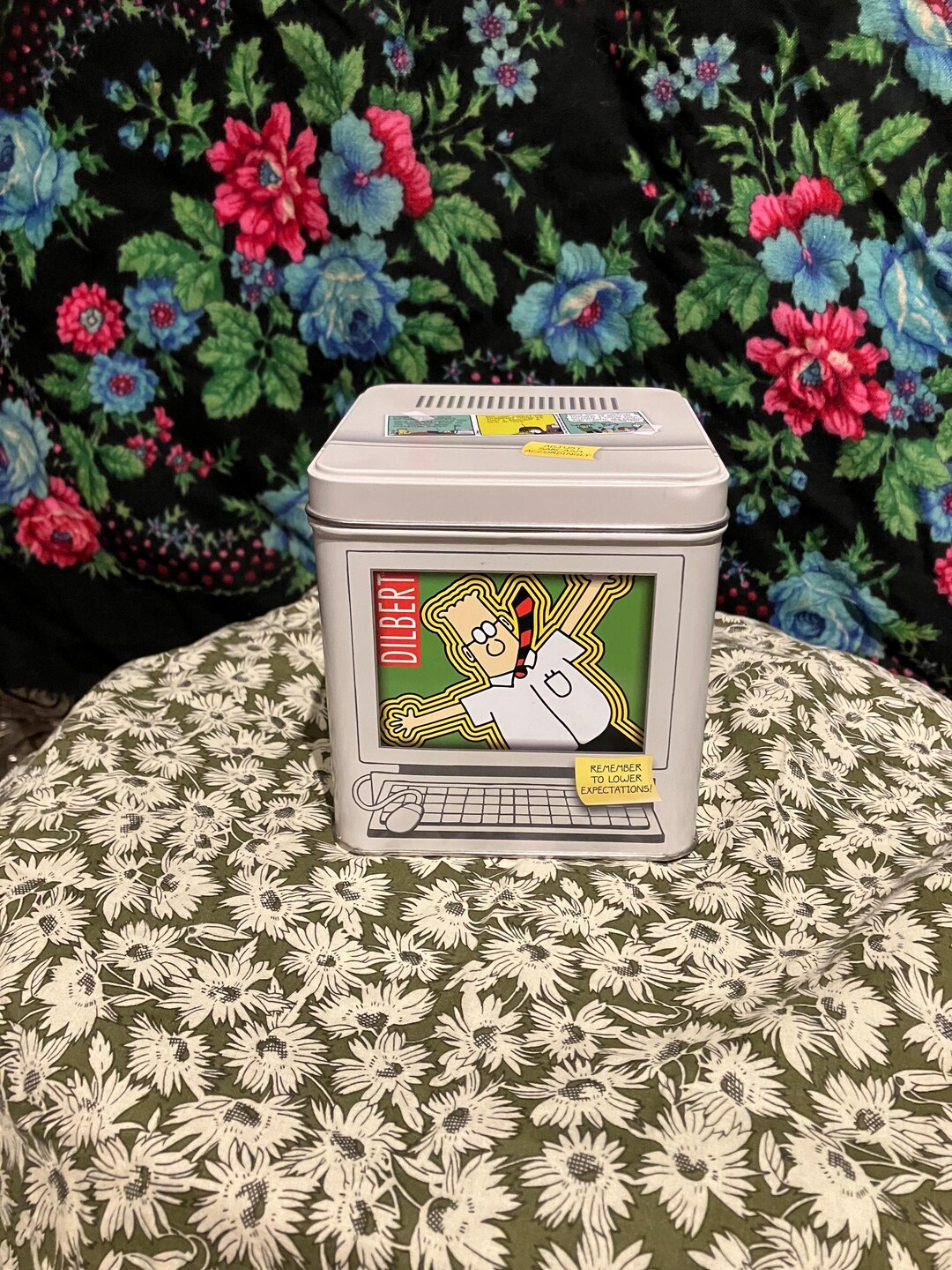 Dilbert Comic Series Gray Metal Computer 1998 Cookie Tin - Etsy