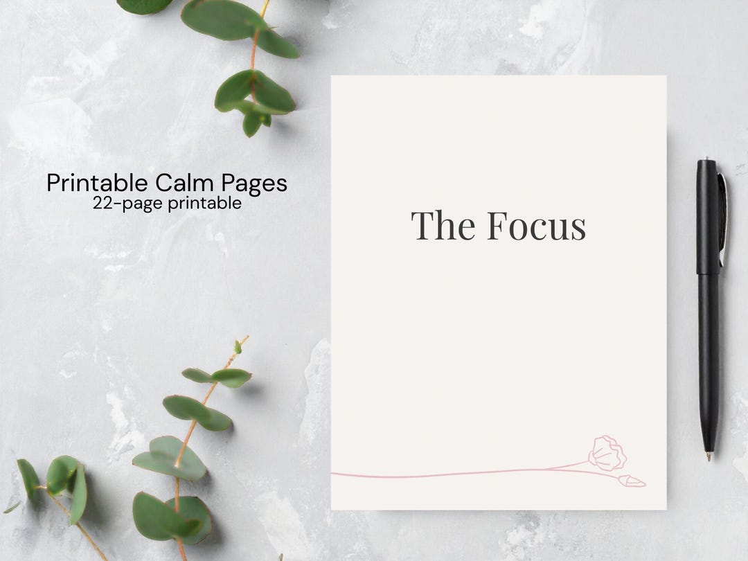 The Focus | A Gentle Printable Planner for Clarity, Attention & Calm ...