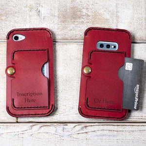 Leather Double Phone Case, Dual Mobile Cover for Work and Personal ...
