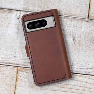 Google Pixel 8 Pro Leather Wallet Case/cover, Handcrafted in the USA ...