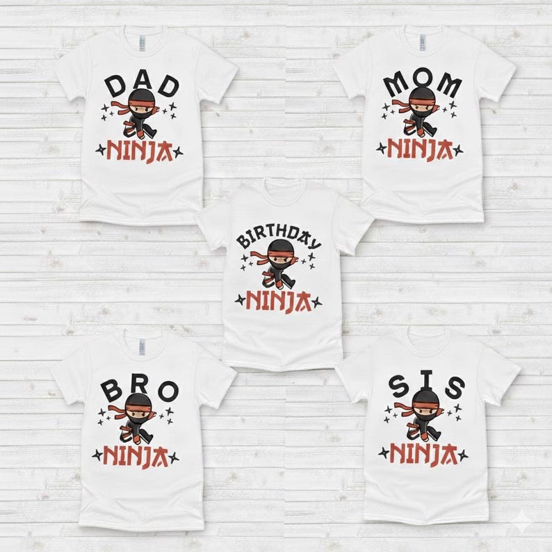 Personalized Birthday Ninja Shirt Boy, Custom Name Age Birthday Ninja ...