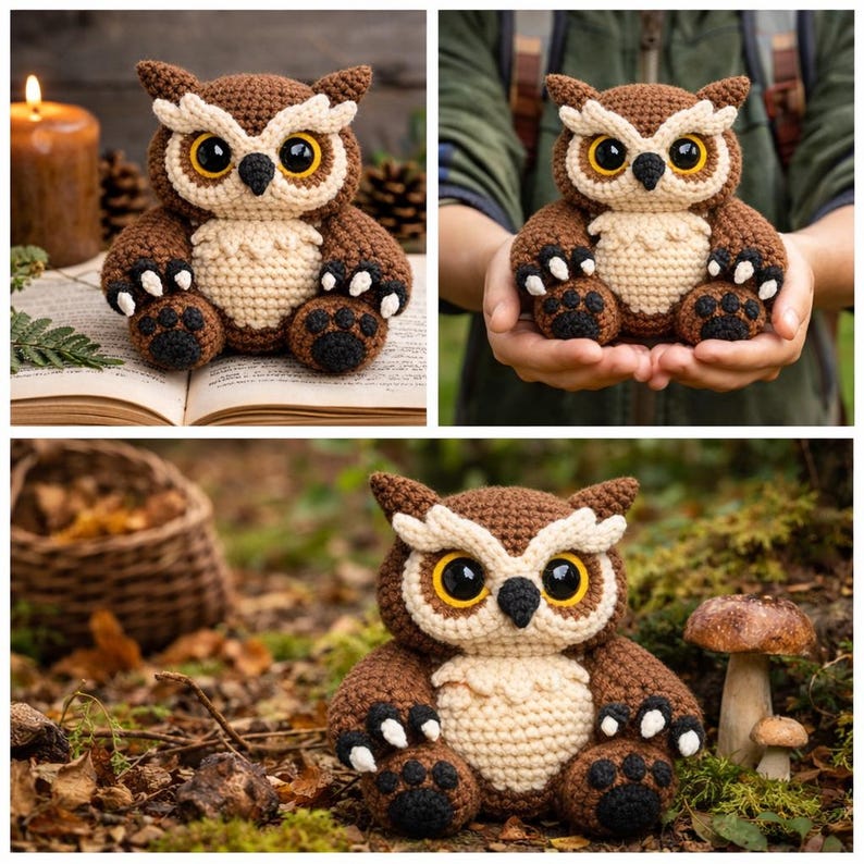 Owlbear Crochet Pattern PDF | Fantasy Amigurumi Plush Tutorial (digital ...