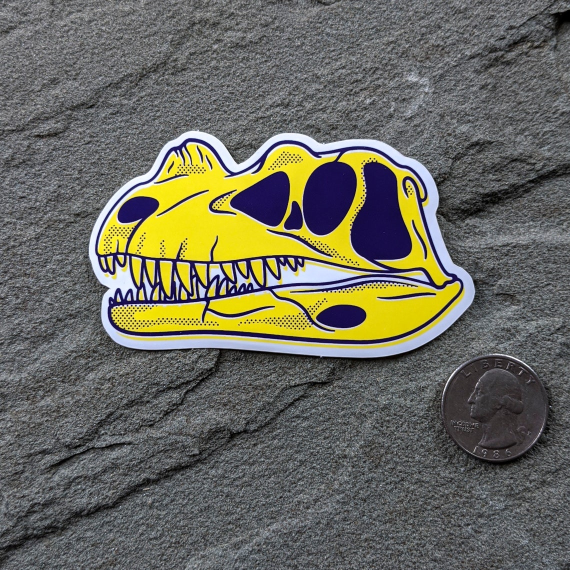 Ceratosaurus Dinosaur Skull Sticker Fossil Sticker Science | Etsy