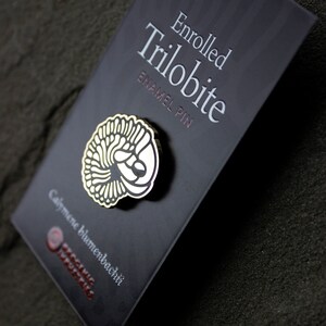 Trilobite Enamel Pin | Science Pin | Calymene Fossil Gift | Gift for ...