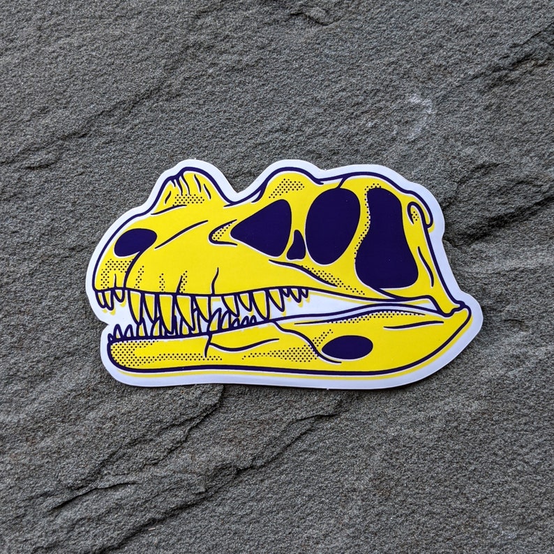 Ceratosaurus Dinosaur Skull Sticker Fossil Sticker Science - Etsy