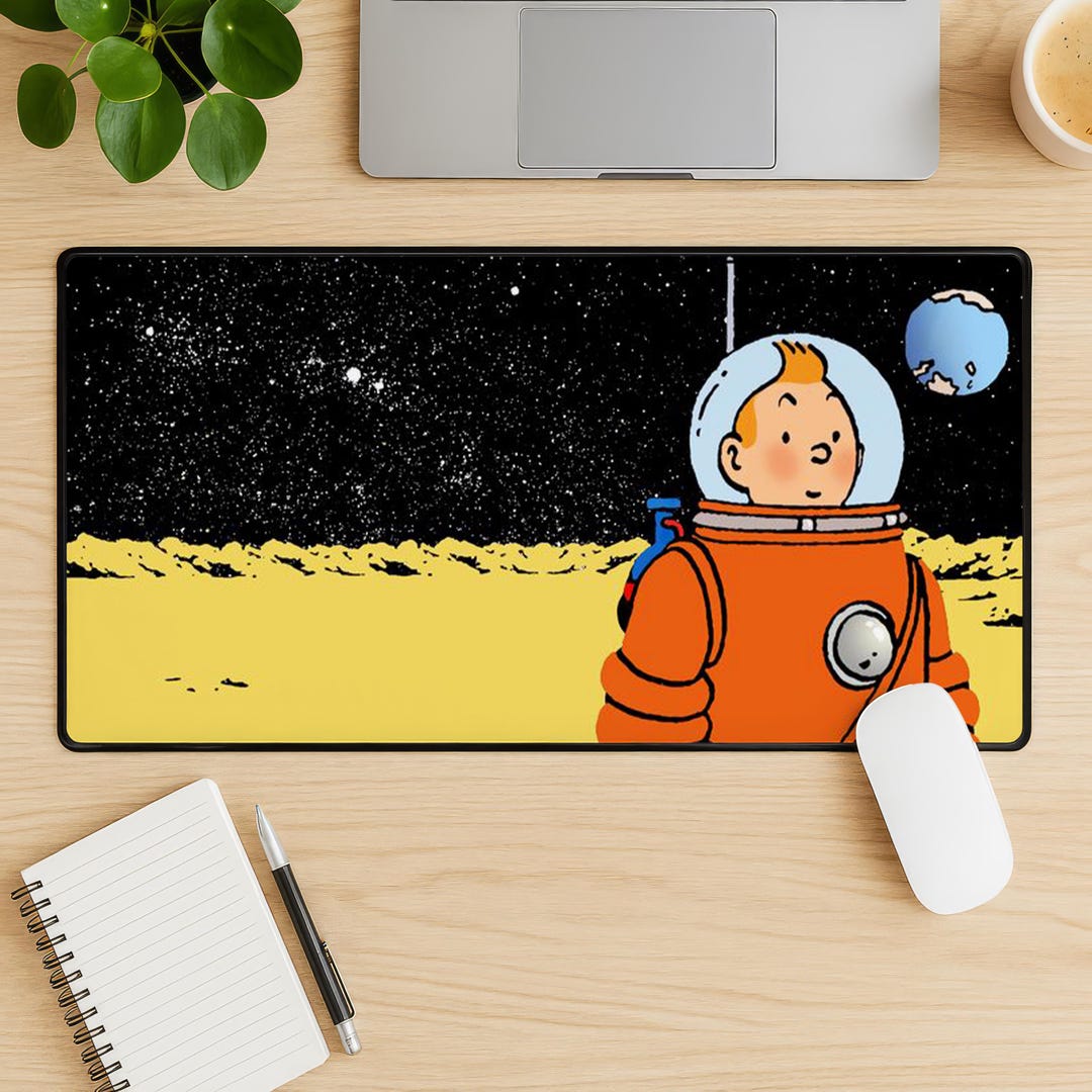 The Adventures of Tintin Mouse Pad, Classic Comic Desk Mat, Stitched ...