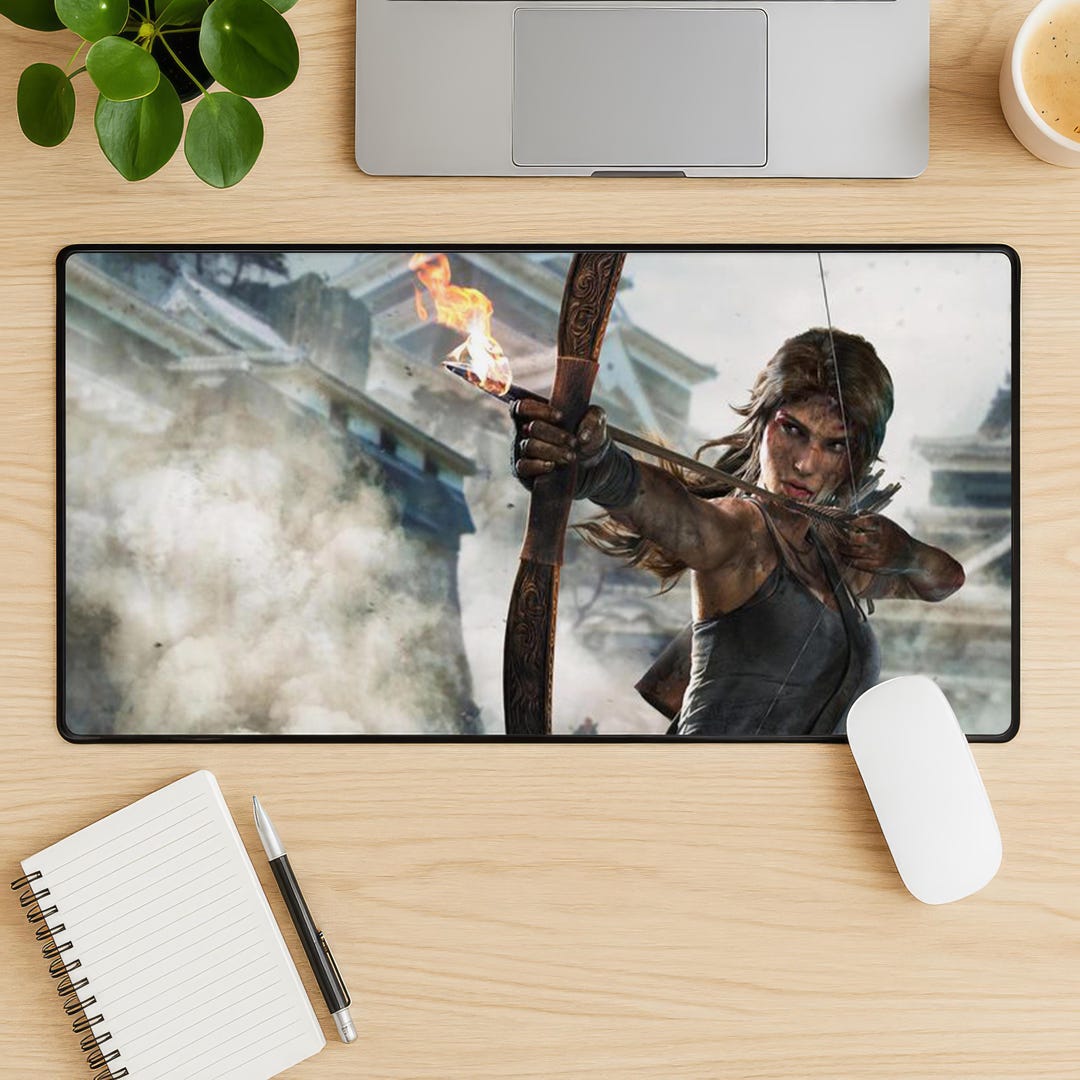 Tomb Raider Mouse Pad, Lara Croft Adventure Gaming Desk Mat, Explorer ...