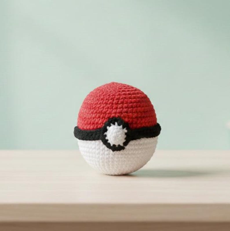 Poké Ball Crochet Pattern - English PDF - Pokémon Amigurumi, Poké Ball ...