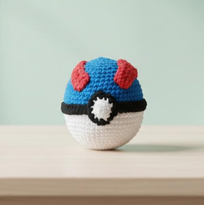 Poké Ball Crochet Pattern - English PDF - Pokémon Amigurumi, Poké Ball ...