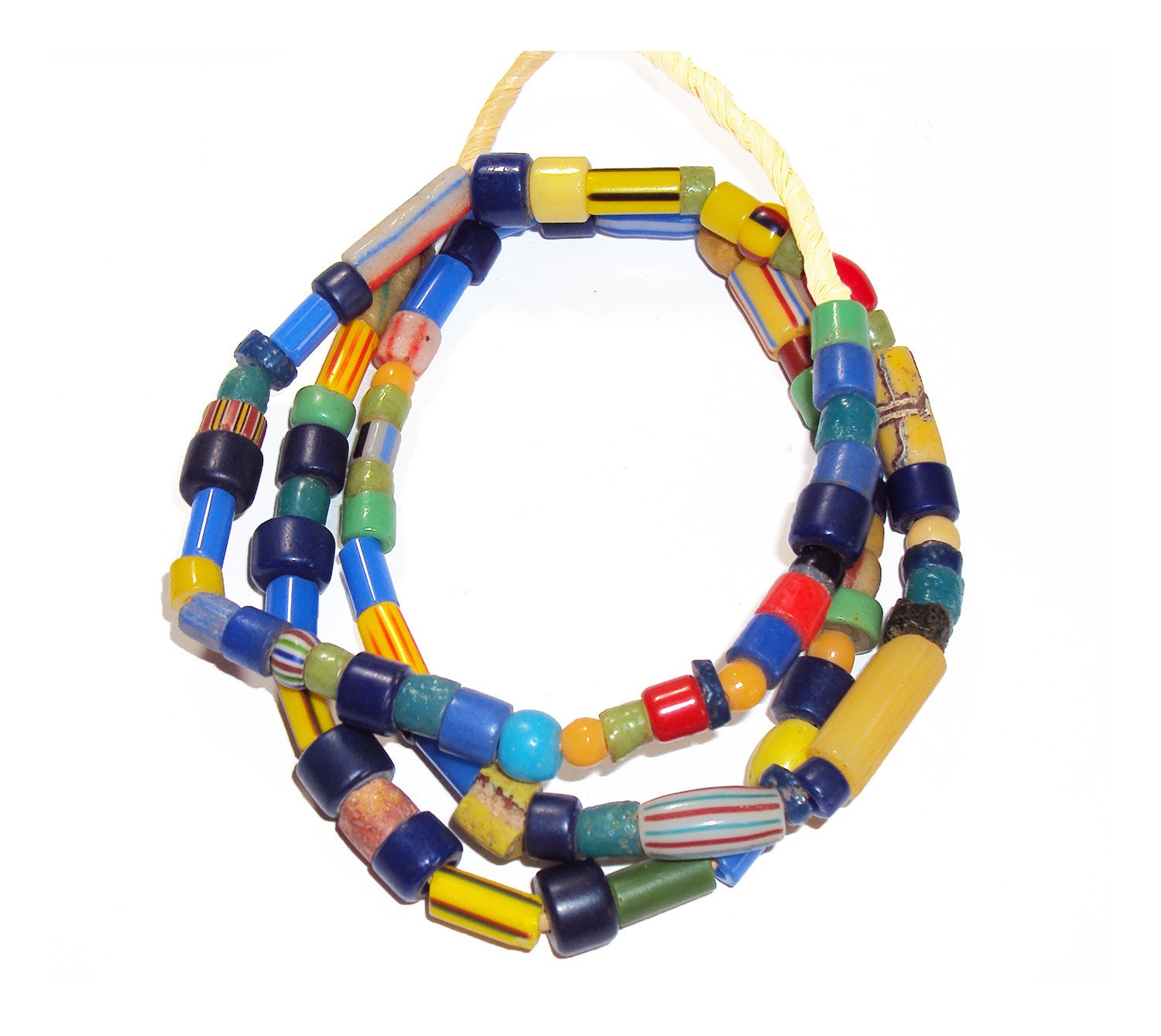 African Trade Mixed Bead Strand Antique Venetian Czech - Etsy