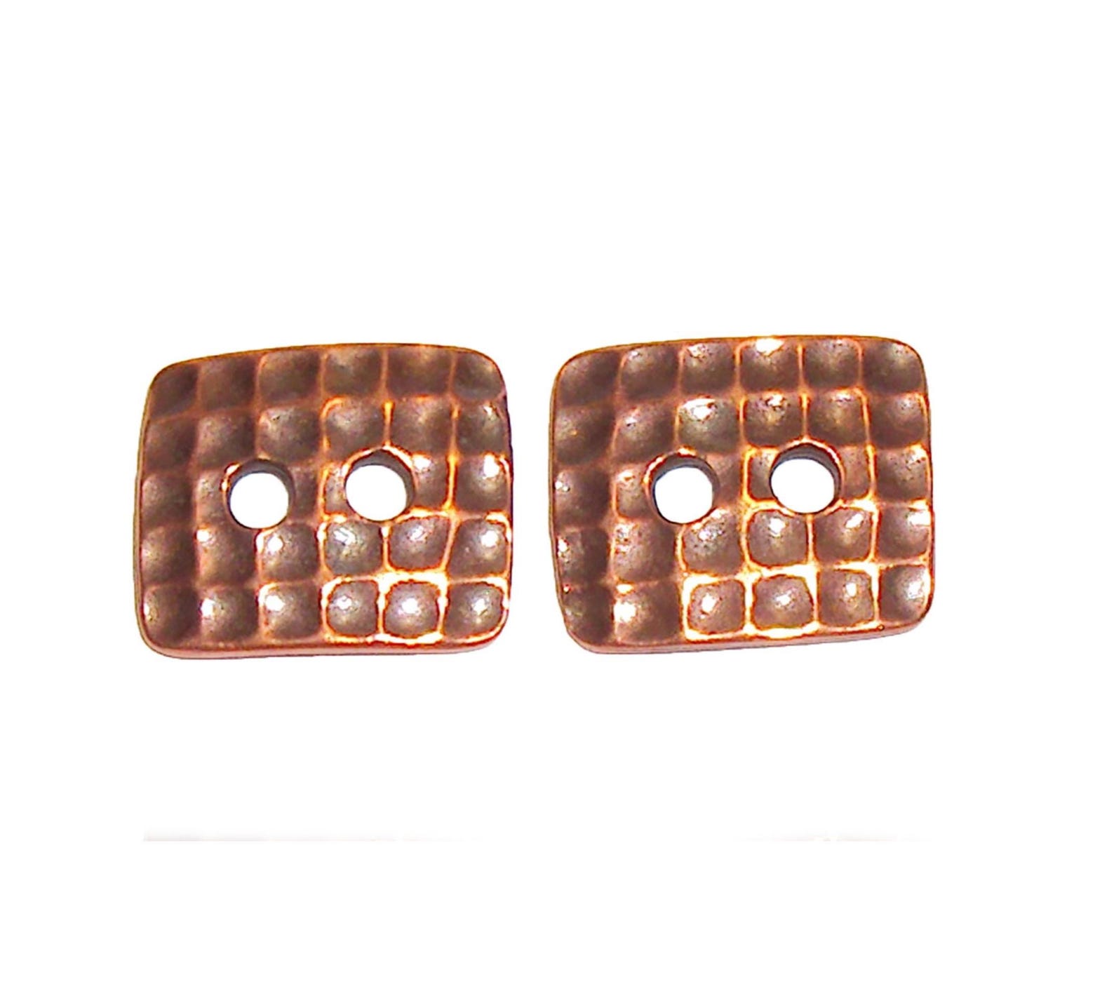 Tierracast Hammertone Rectangle Button Copper - Antique Finish, 2 Pc ...