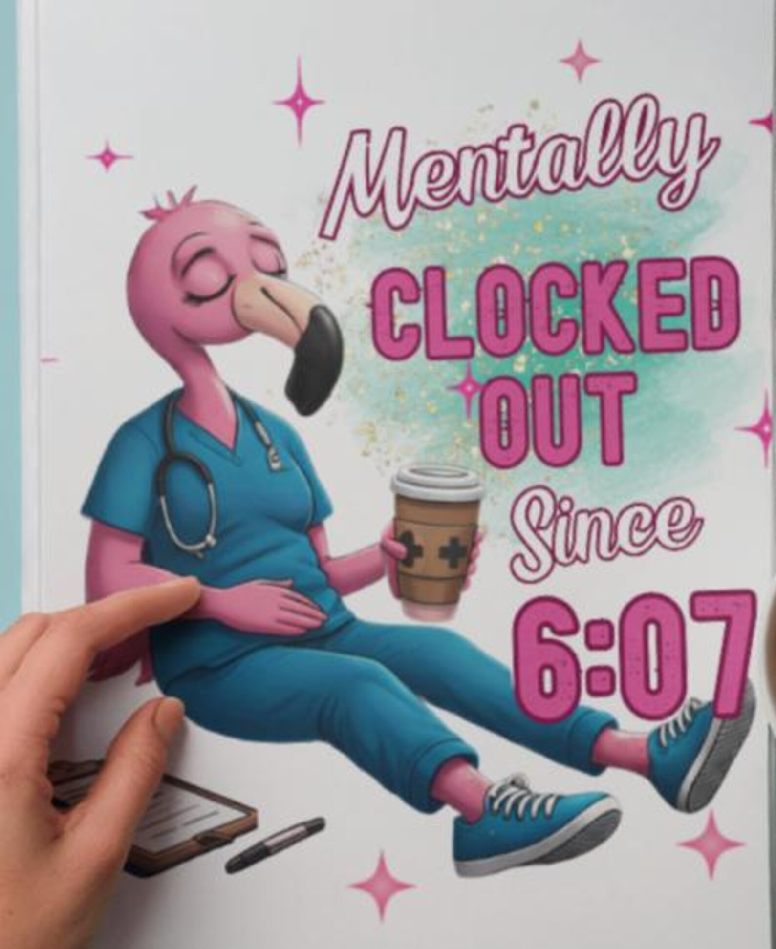 Funny PSW Tote Bag, Mentally Clocked Out Since 6:07, Nurse & Caregiver ...