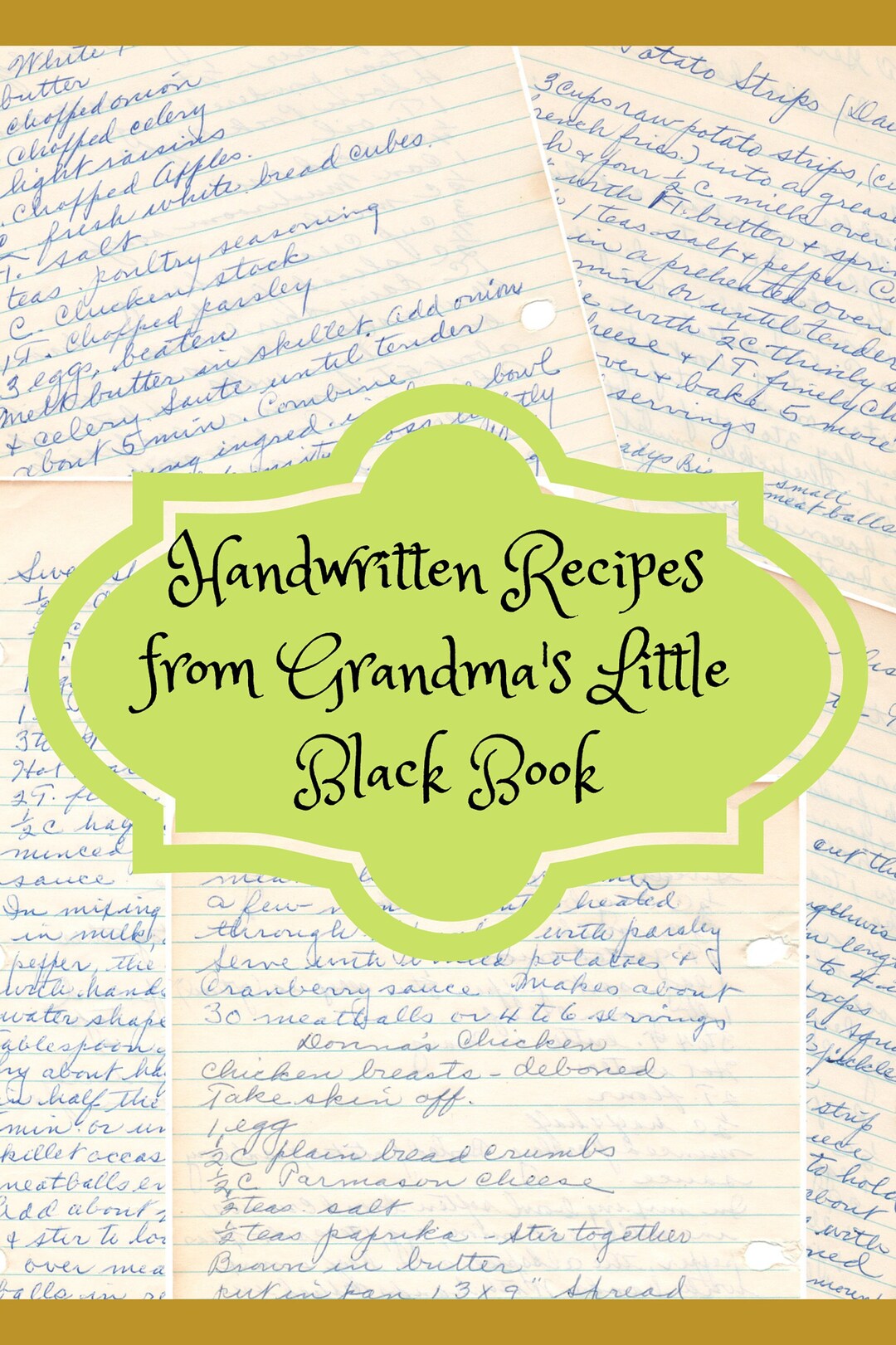 Digital Handwritten Recipes From Grandma's Little Black Book ...