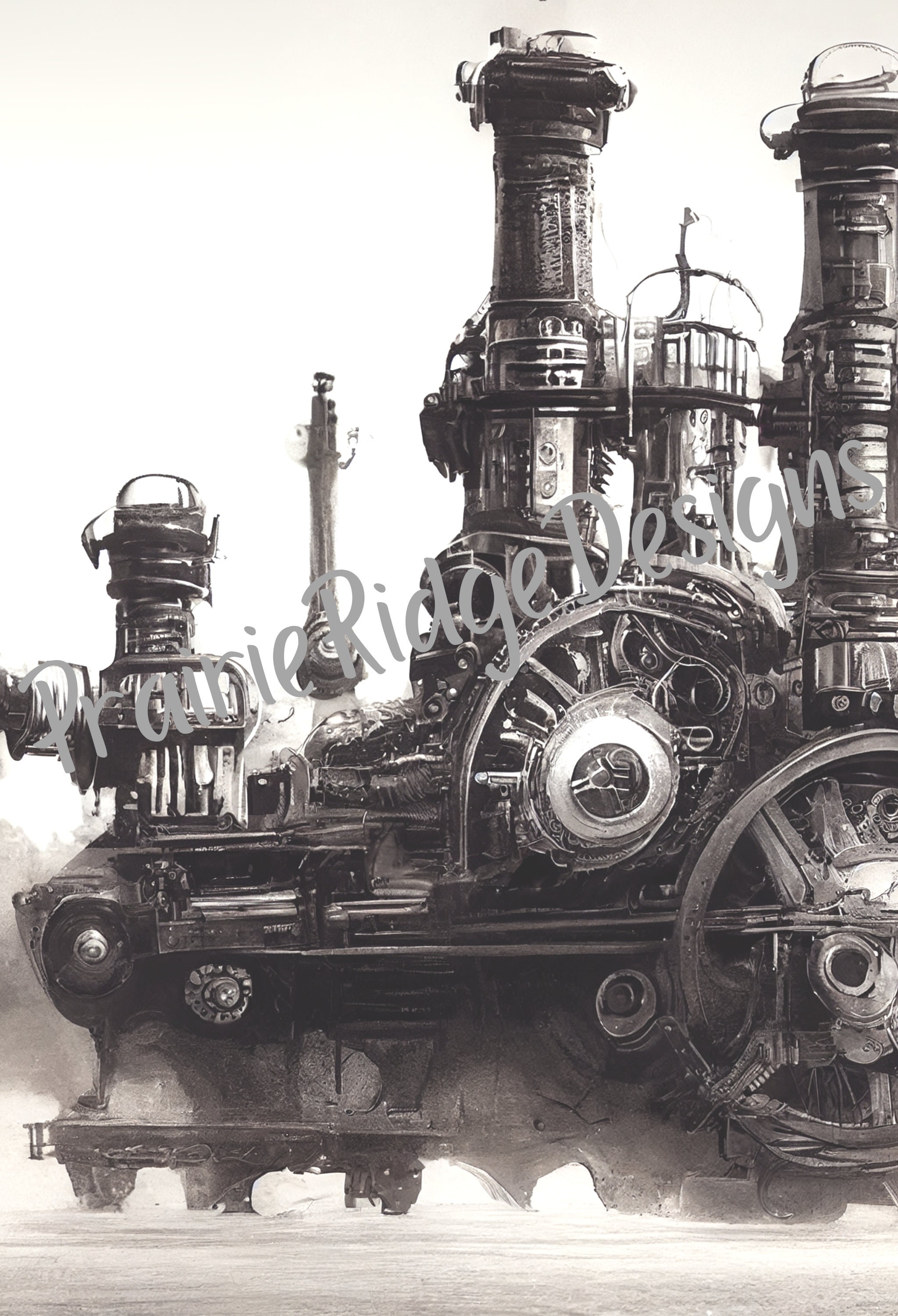 Unique Steampunk Images in Black & White-woman, Machines, People ...