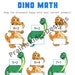 Dino Math Easy Addition Printable Worksheets, Grade 1-2, Math,download ...