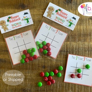 Christmas Treat Goodie Bag Tic Tac Toe Personalized Printable or ...