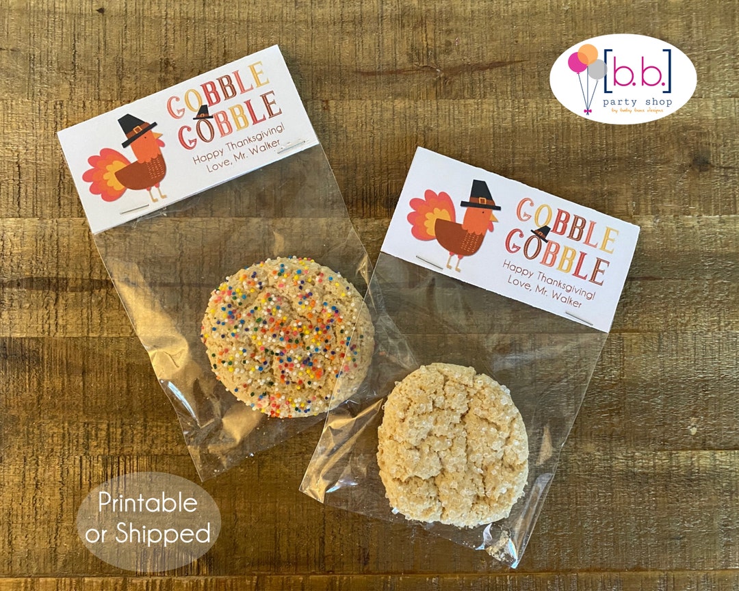 Thanksgiving Treat Goodie Bag Personalized Printable or - Etsy