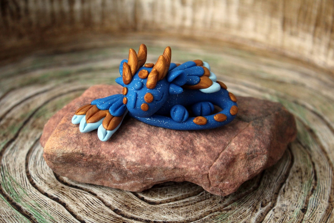 Dragon Figurine | Polymer Clay Dragon, Gift Fantasy Polymer Clay ...
