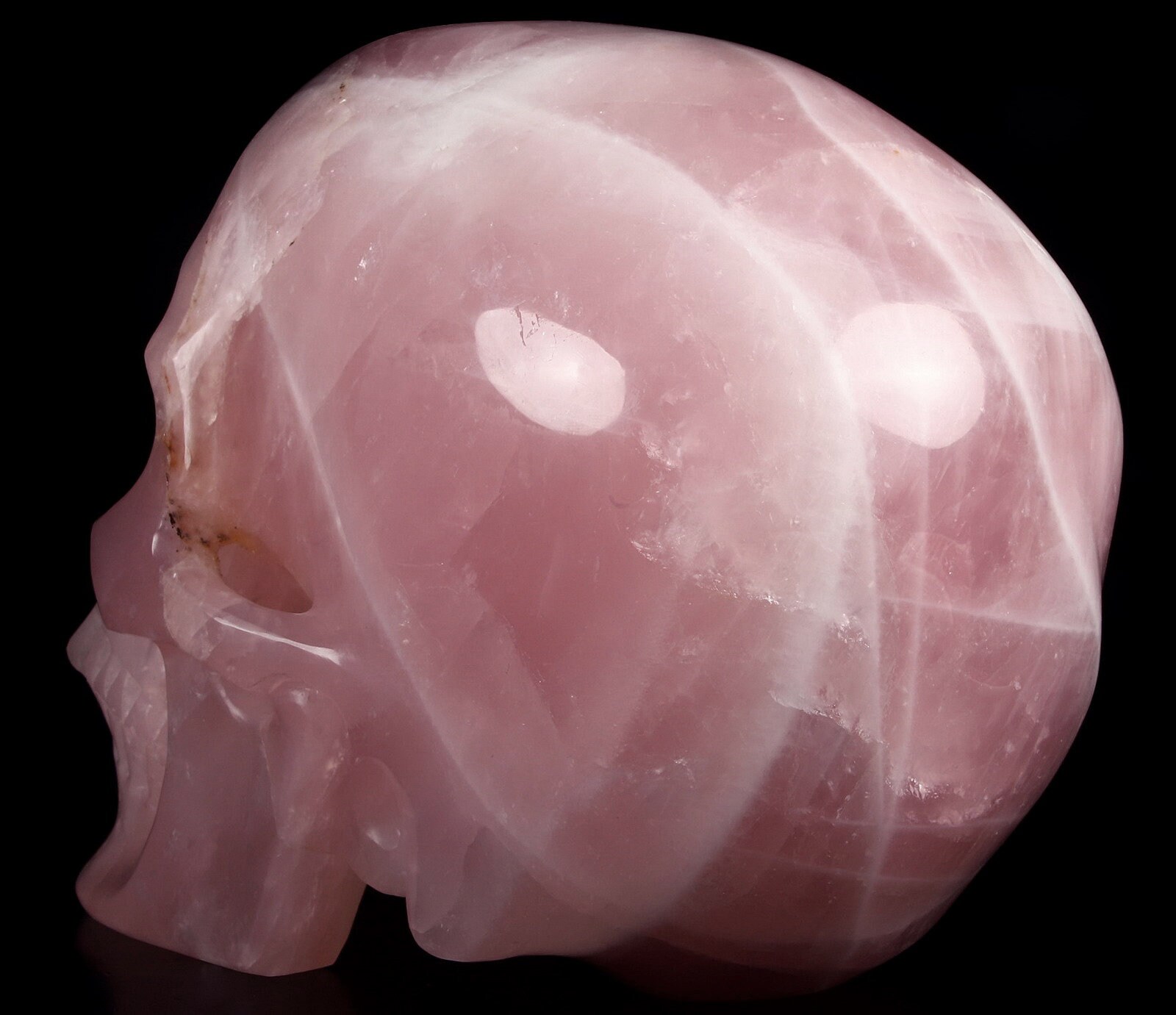 Skullis Crystal Skull, 31.8LB Titan 11.0" Rose Quartz Carved Crystal ...