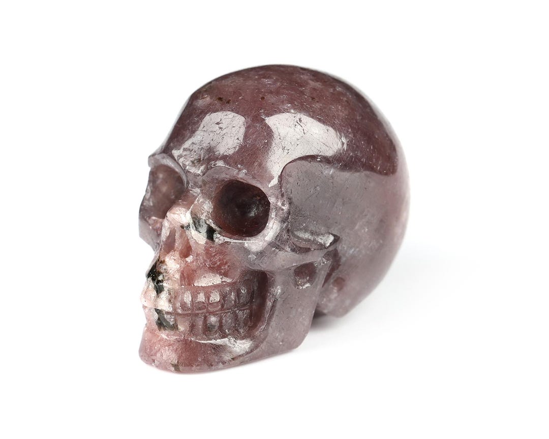 Skullis Crystal Skull, 1.4" Red Corundum Hand Carved Crystal Skull ...