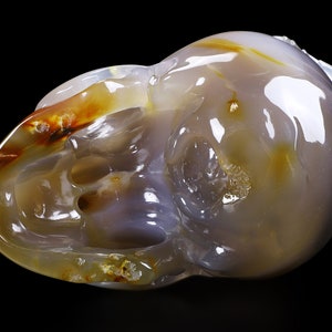 Skullis Crystal Skull, Five Poisons - 5.2" Carnelian Carved Crystal ...