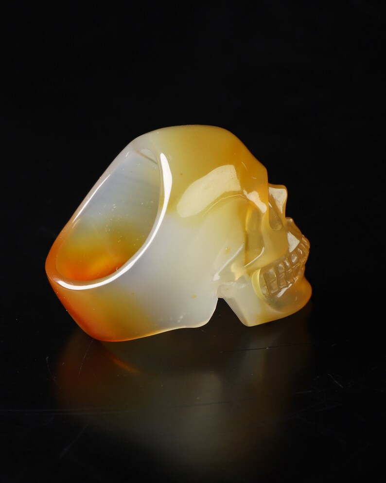 Skullis Crystal Skull, us Size 9# Carnelian Hand Carved Crystal Skull ...