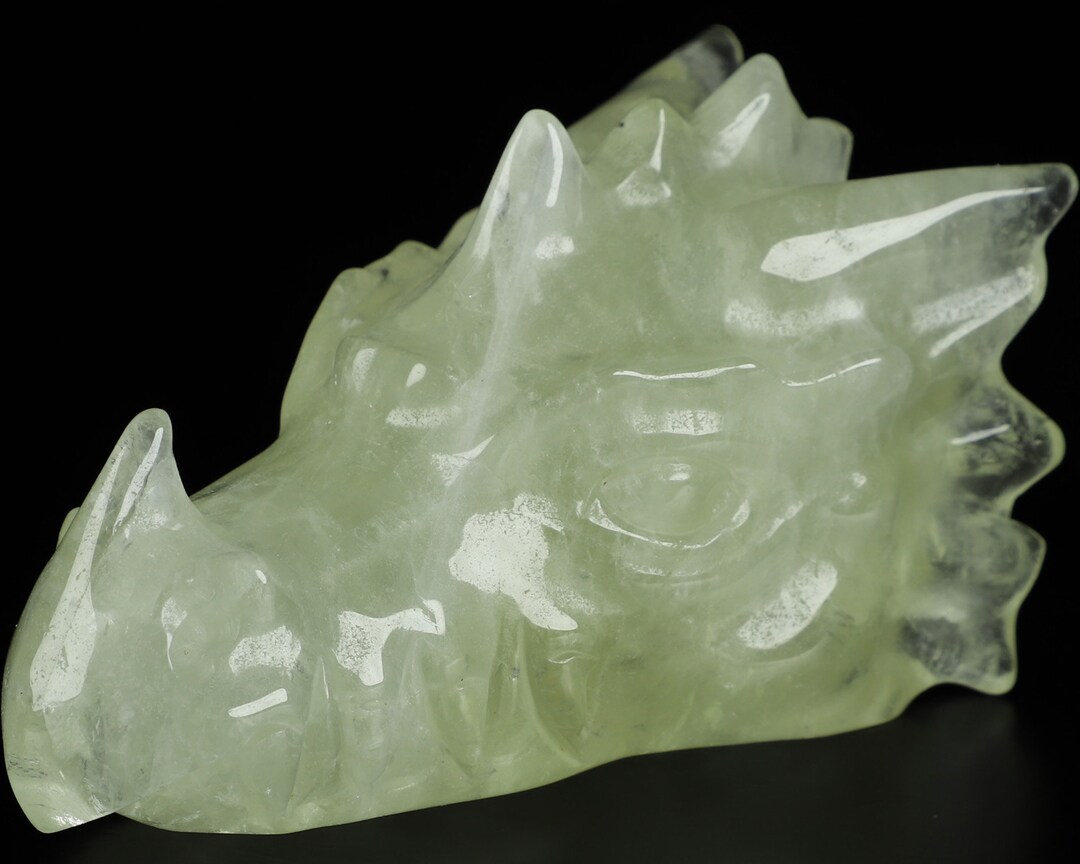 3.9 Citrine Hand Carved Crystal Dragon Head Skull With - Etsy