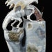 7.9" Agate Amethyst Geode Carved Crystal Western Dragon & Castle ...
