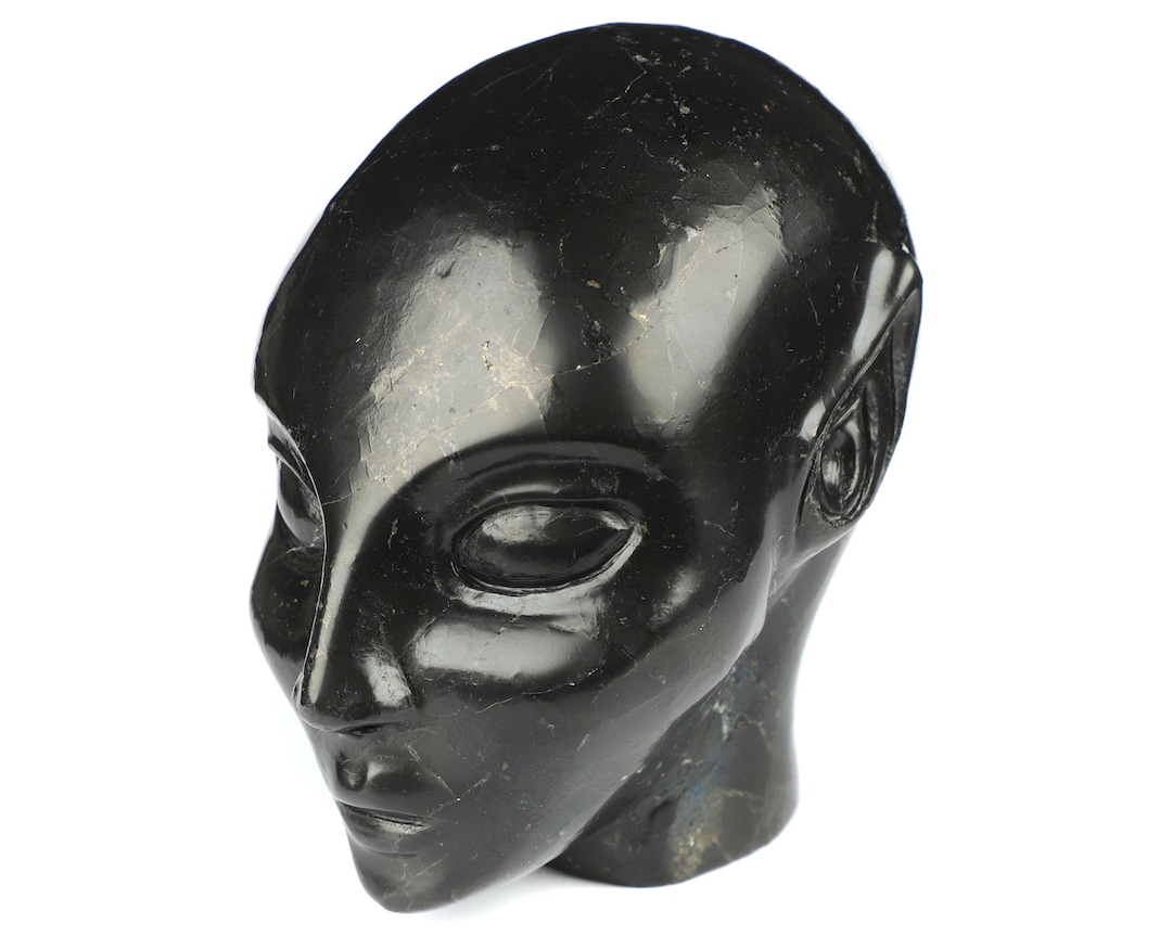 Skullis Crystal Skull,4.1" Shungite Hand Carved Fairy Elf Alien Crystal ...