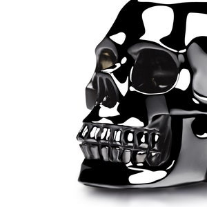 Skullis Necklace of Black Obsidian Hand Carved Crystal Skull Pendant ...