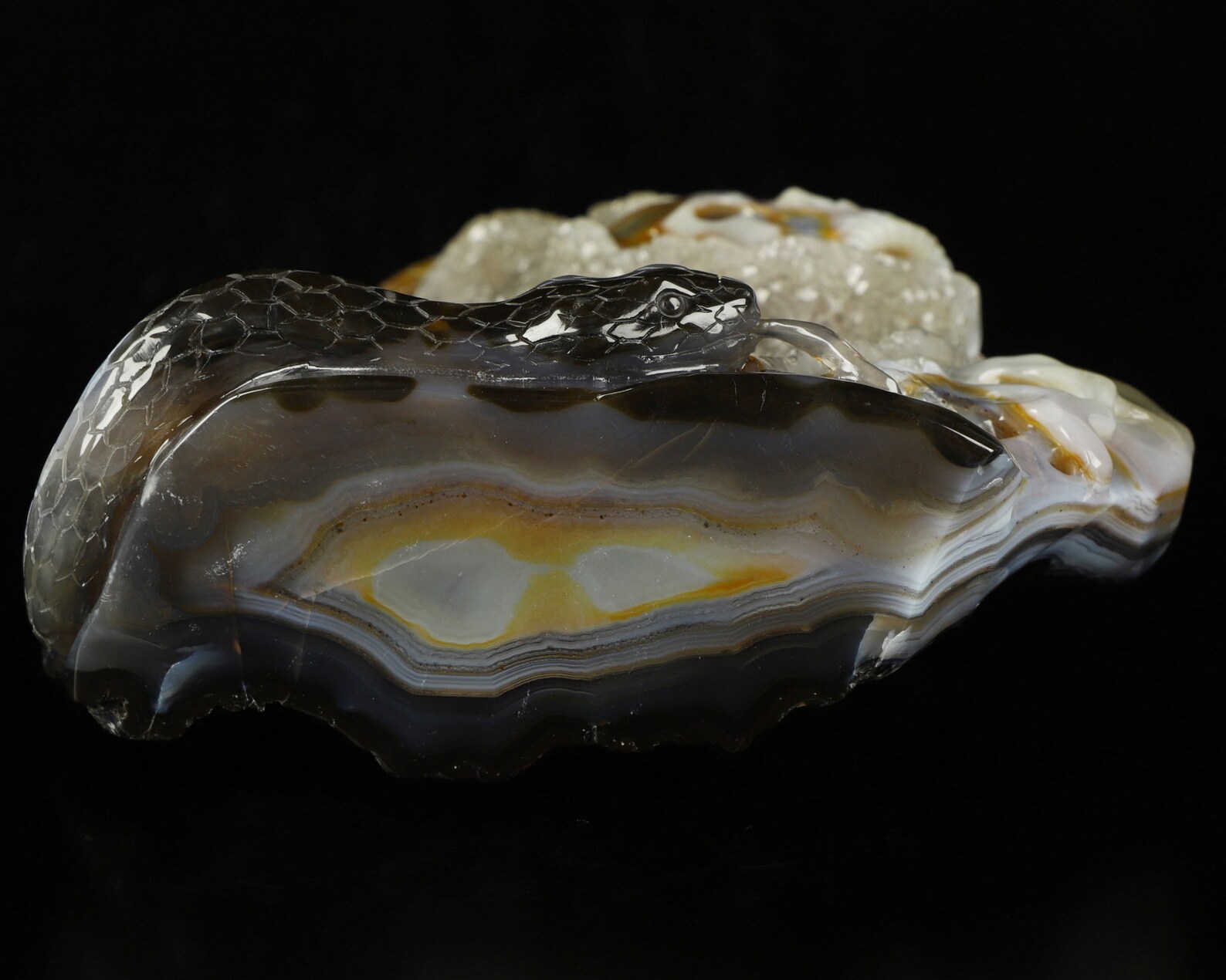 Skullis Crystal Skull, 8.1" Agate Geode Carved Crystal Double Skulls ...