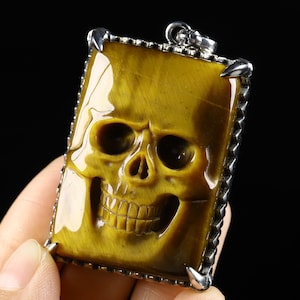 Tiger Eye Skull - Etsy