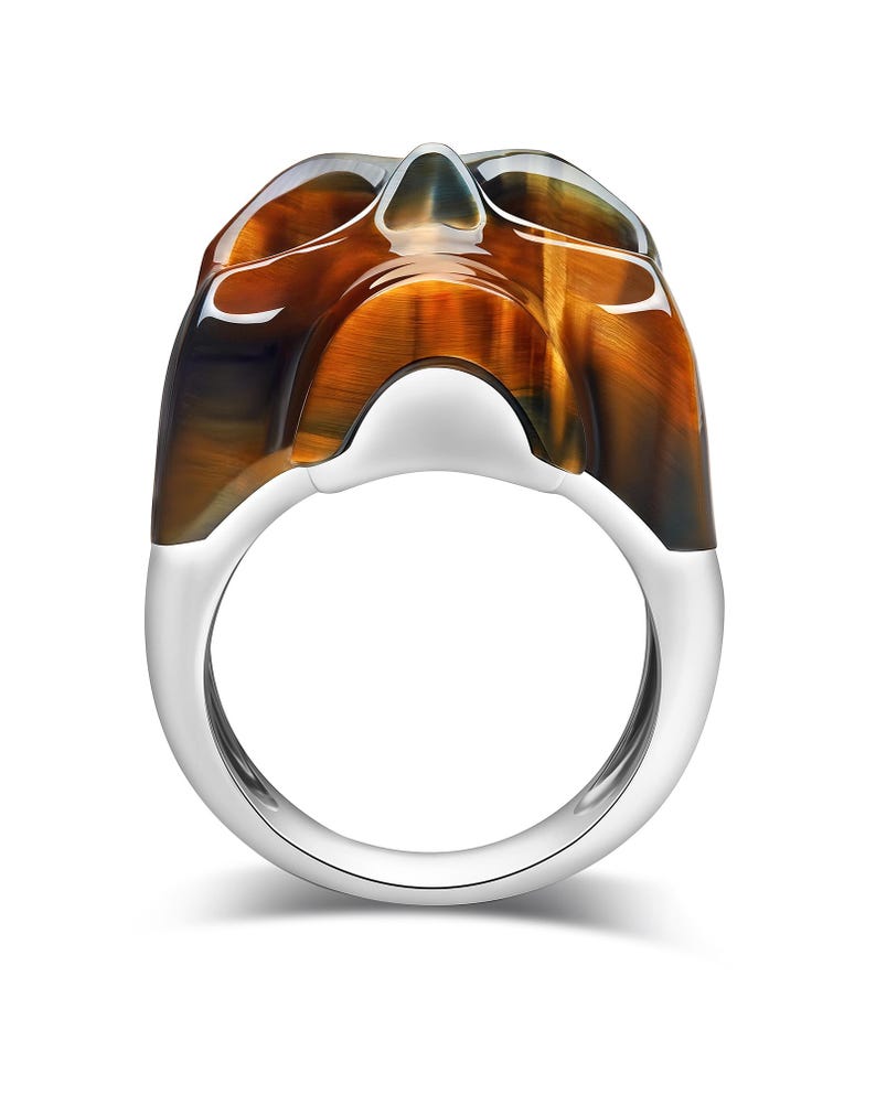 Skullis Crystal Skull, Signature Gem Skull Ring, US Size 7, Gemstone ...
