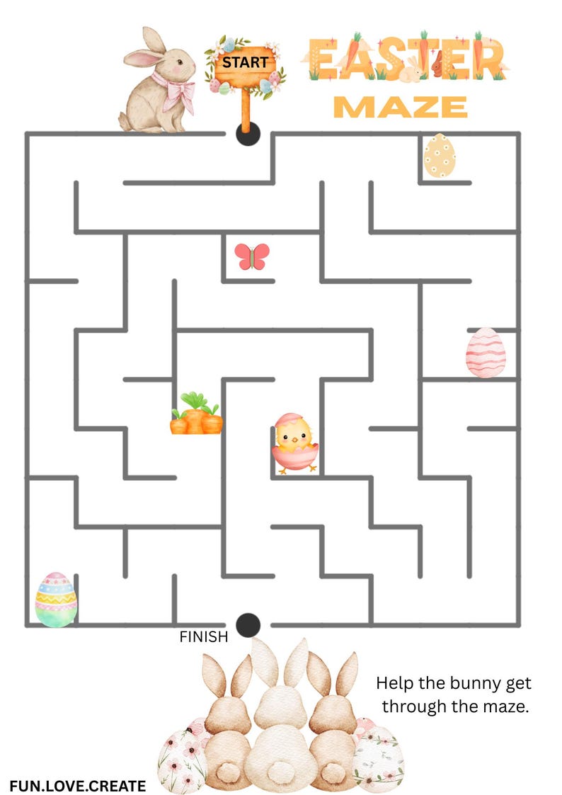 Easter Maze |instant Download |printable - Etsy