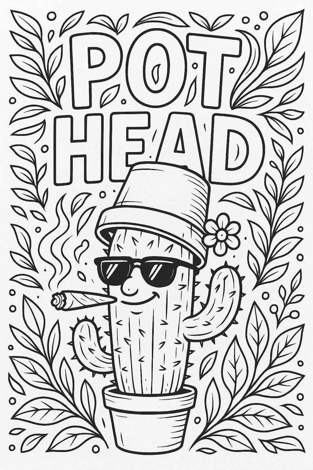 Pothead Plant Coloring Page - Etsy