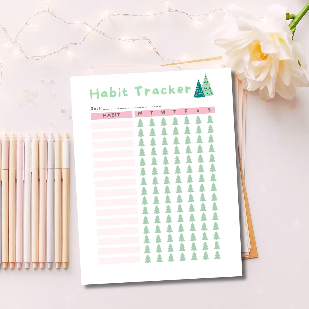 Holiday Habit Tracker PDF, Christmas Planner Printable, Winter Habit ...