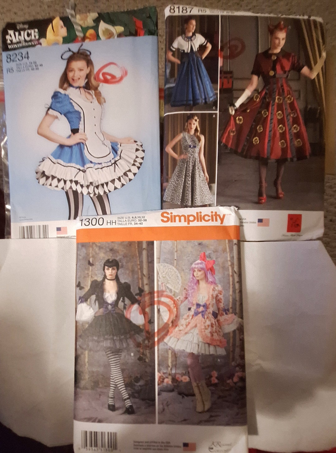 Adult Costume Patterns, Alice in Wonderland Dress Pattern, Simplicity ...