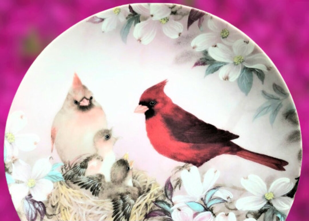 Morning Serenade Collector Plate ,cardinal Bird - Etsy