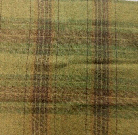 Felted Wool / Green Plaid Wool / Rug Hooking Wool/ Penny Rug - Etsy