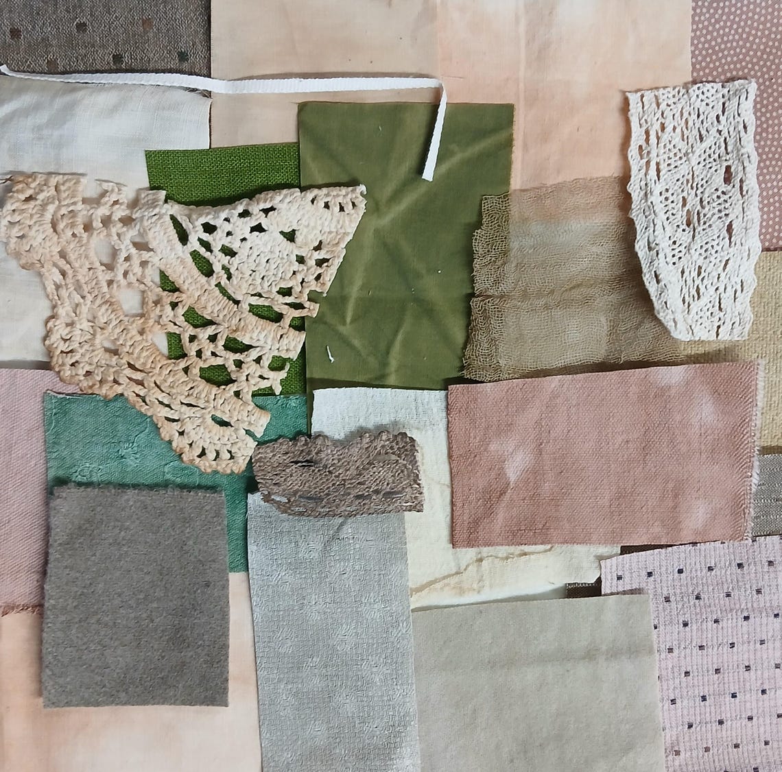 Slow Stitch Kit With Hand Dyed Fabrics /collage Kit / Embellishments ...