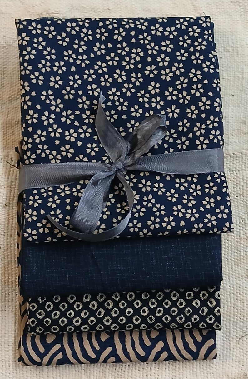 Japanese Fabrics / Fat Quarters / Navy Blue Fabrics / Indigo Color ...