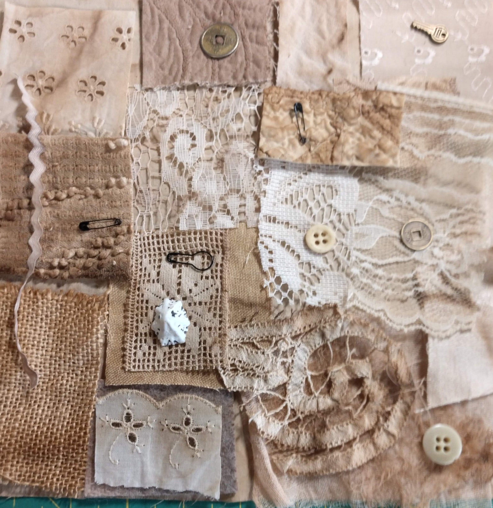 Primitive Slow Stitch Kit/ Collage/ Boro Collage/ Mindful - Etsy