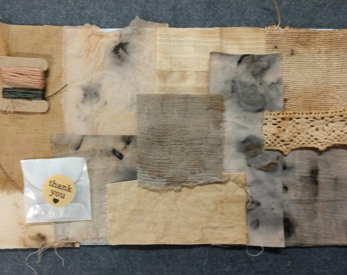 New Slow Stitch Kit / Rusted Fabric / Primitive Slow Kit / Stitch ...
